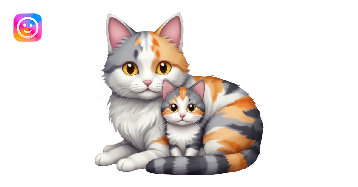 grey and white cat cuddling a colourful light patched calico + white ...