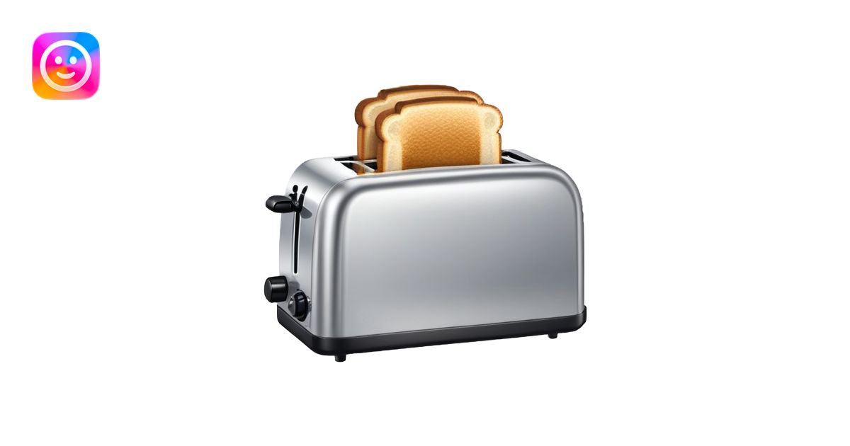 A toaster emoji, drawn with an 8-bit pixelated look, similar to early ...