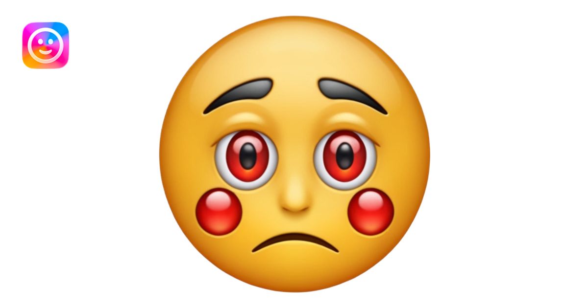 Red eye emoji after crying emoji | AI Emoji Generator