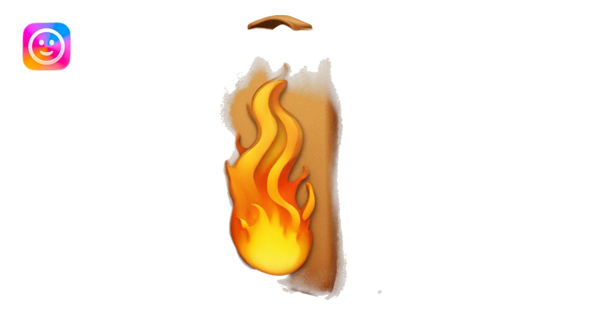 case covered in flames emoji | AI Emoji Generator