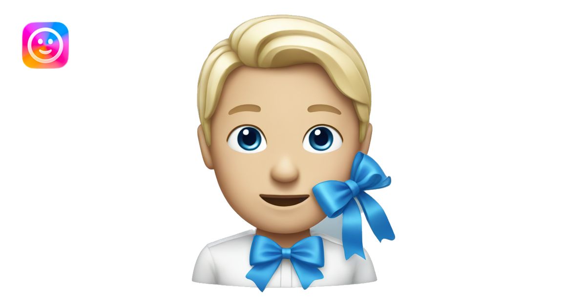 A blue bow emoji | AI Emoji Generator