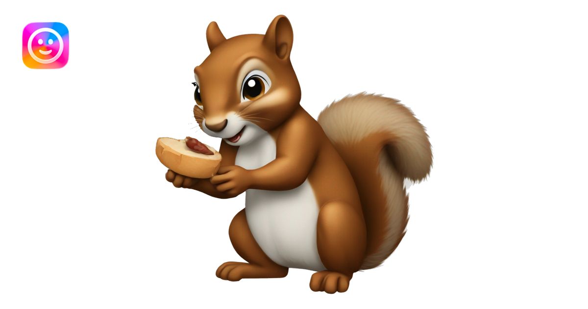 Squirrel eating emoji | AI Emoji Generator