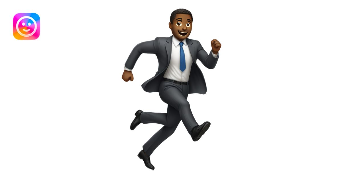 man in suit sprinting emoji | AI Emoji Generator