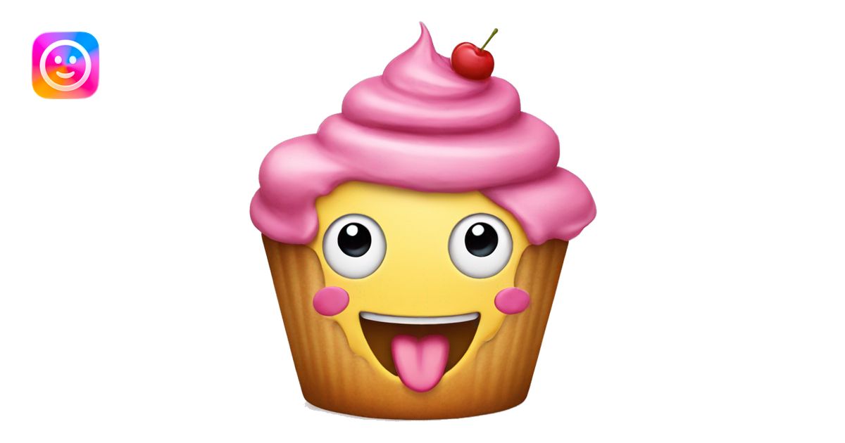 Smiley cupcake ( one just one ) emoji | AI Emoji Generator