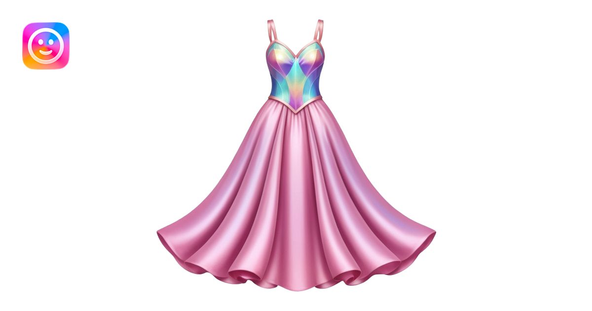 Realistic pink fairy sparkle dress emoji | AI Emoji Generator