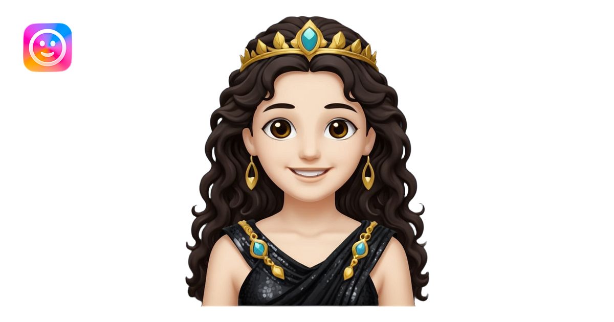 Libera, Goddess of Death from Roman Deities with long dark brown wavy ...