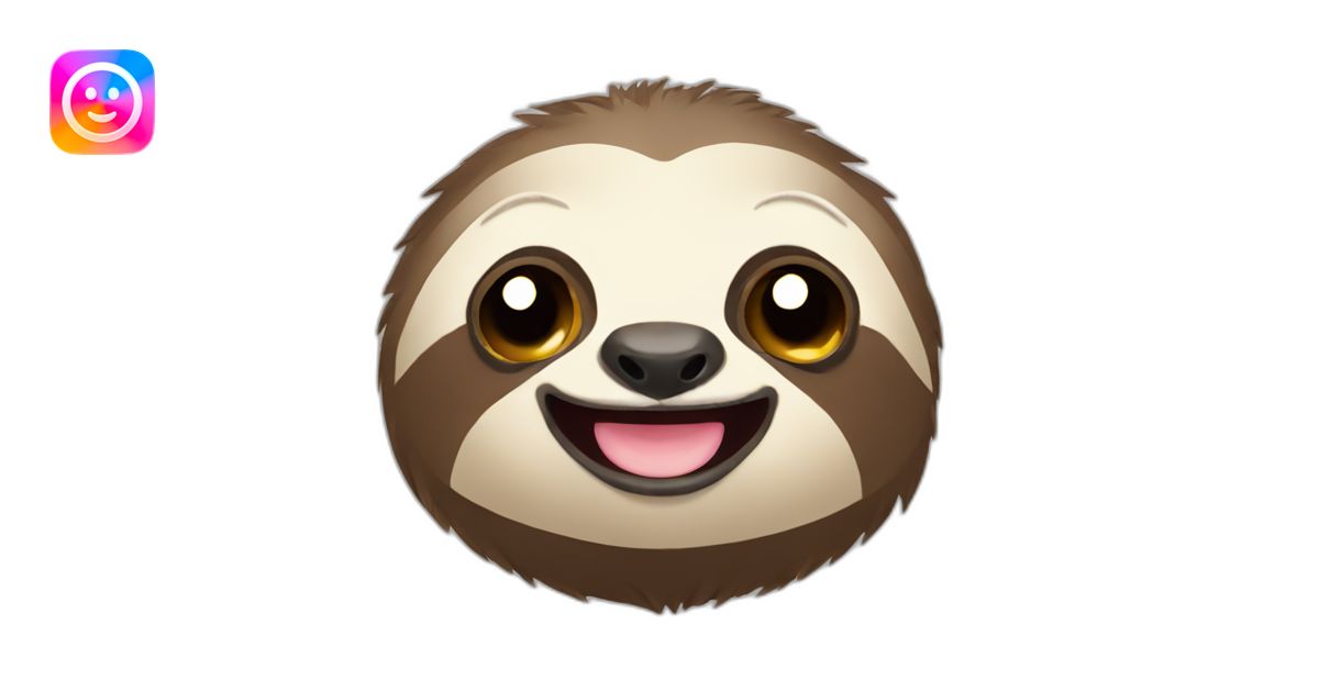 sloth smiling emoji | AI Emoji Generator