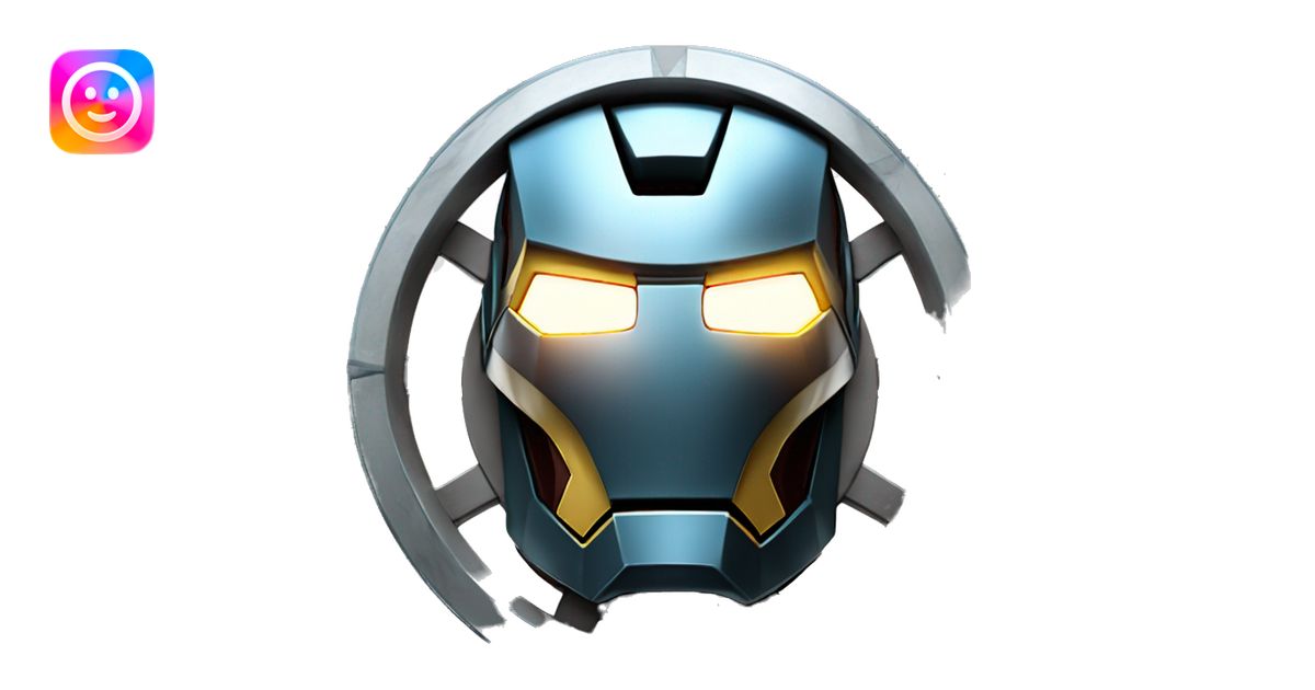Iron Man Arc Reactor Symbol emoji | AI Emoji Generator