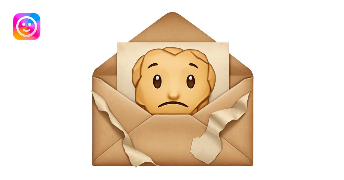 Letter with stamp on it emoji | AI Emoji Generator