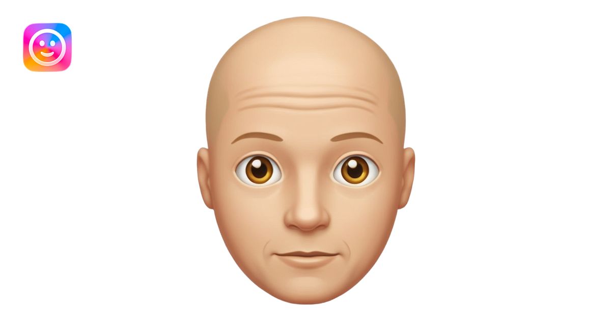 Shiny bald man emoji | AI Emoji Generator