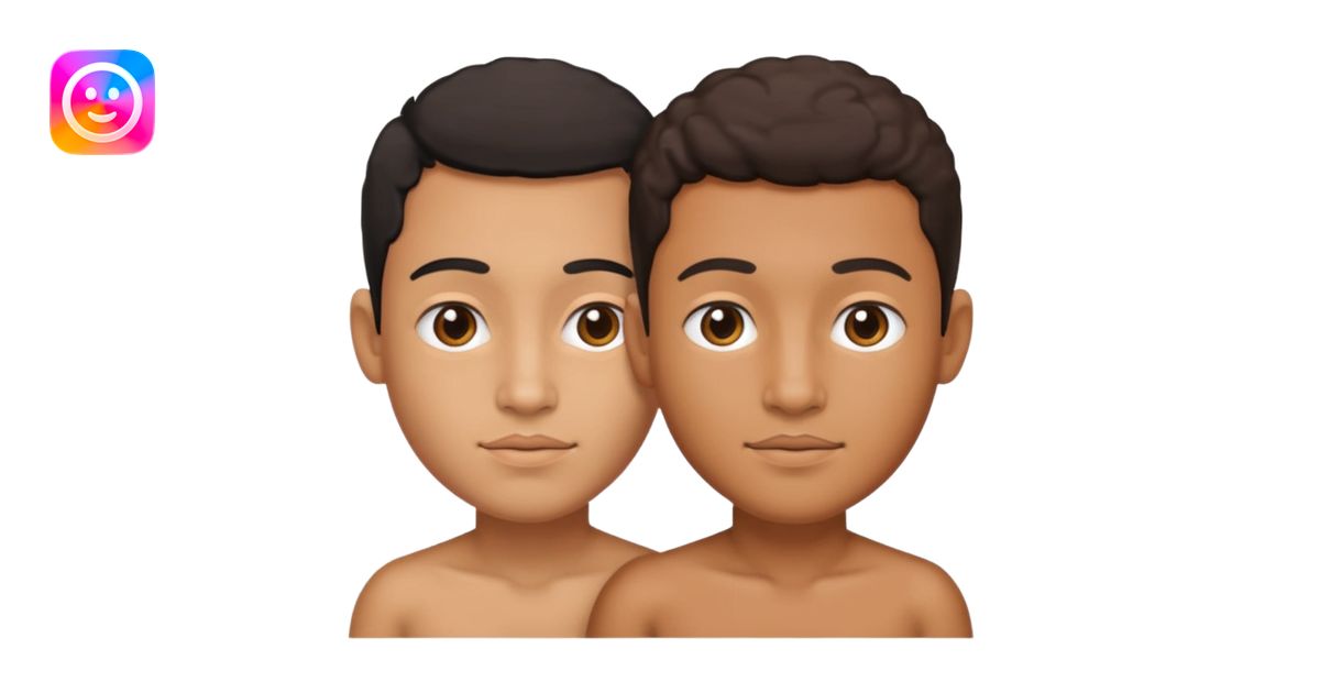 person with 2 heads 1 body different races emoji | AI Emoji Generator