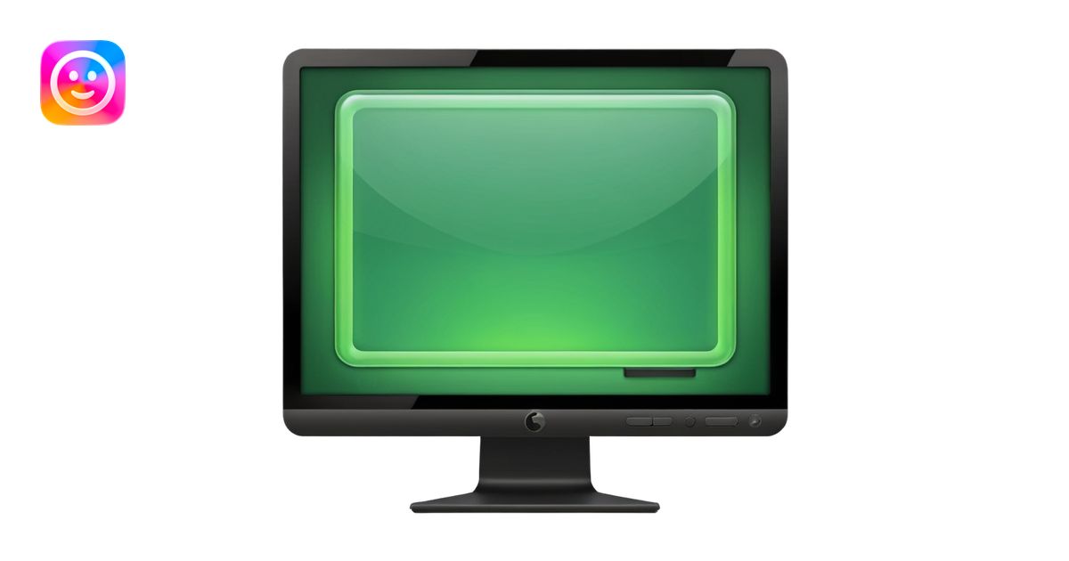 green pc monitor emoji | AI Emoji Generator