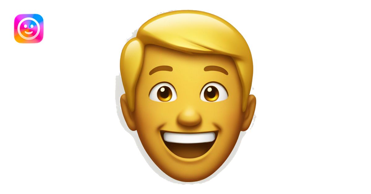 laughing emoji, yellow background with orange shading emoji | AI Emoji ...