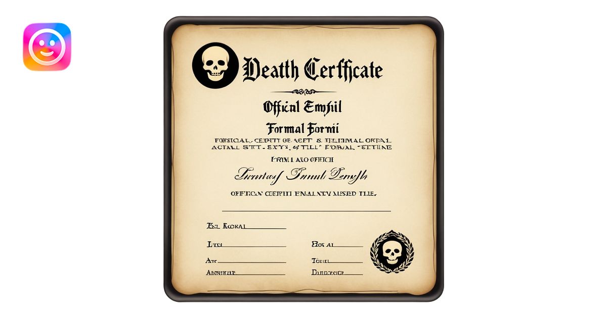 death certificate emoji | AI Emoji Generator