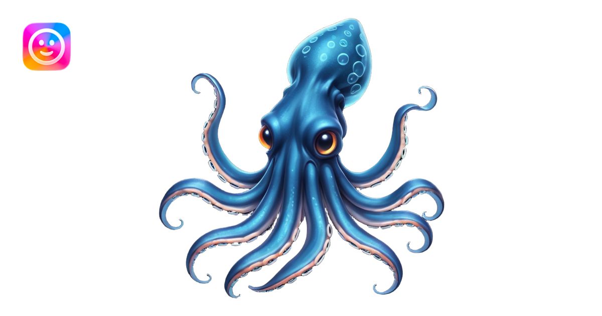 Giant Squid – Huge squid with long curling arms emoji | AI Emoji Generator