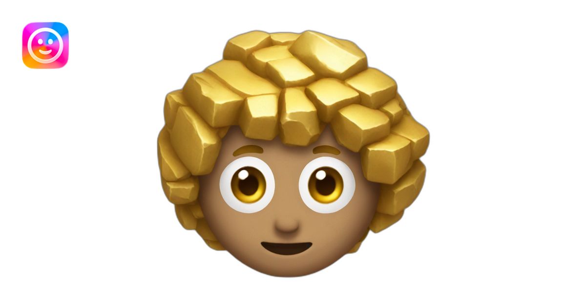 gold minimg cave emoji | AI Emoji Generator