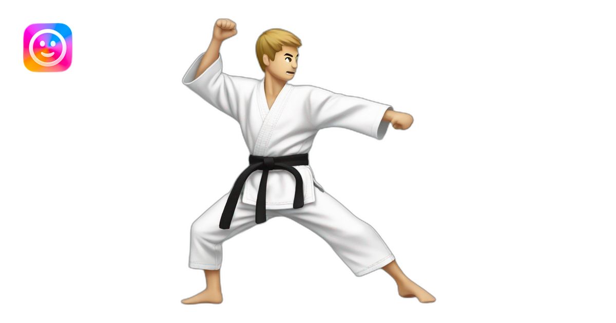 Karate kick emoji | AI Emoji Generator
