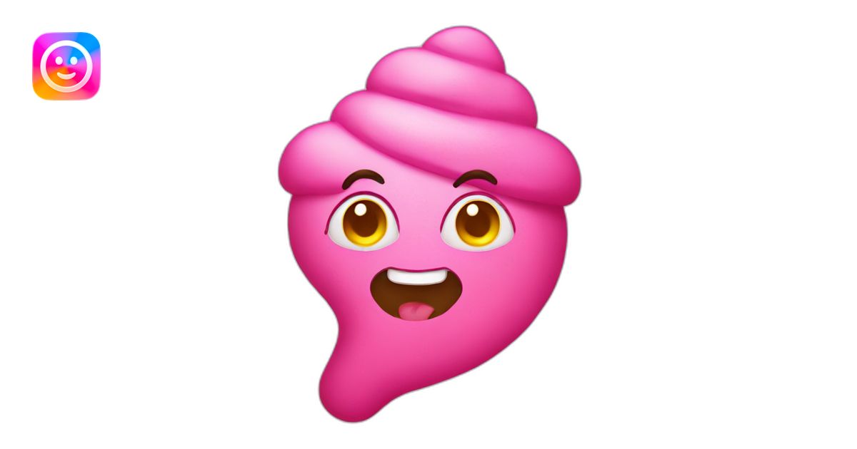 Pink poop emoji | AI Emoji Generator
