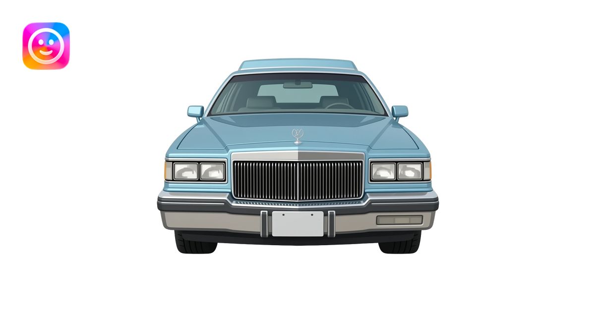1991 Cadillac brougham hearse in the shade light sapphire emoji | AI ...