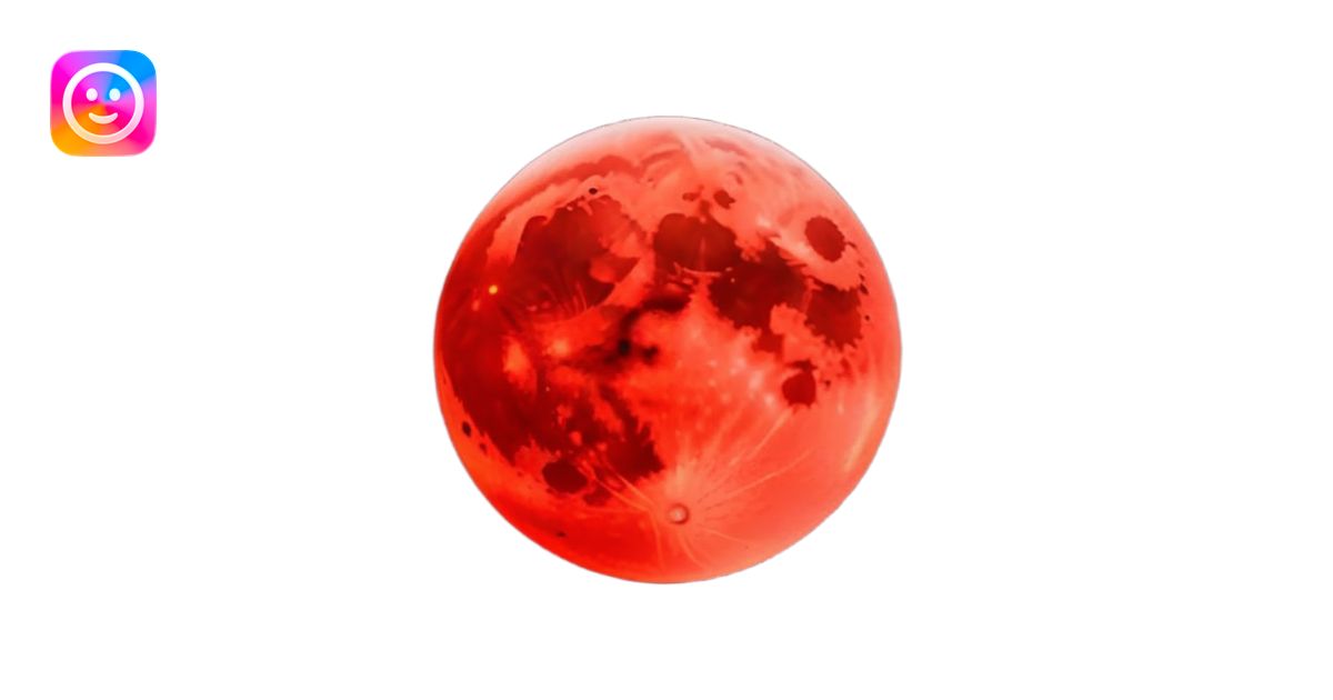 Edgy Black night sky with big Red vibrant neon-crimson-blood-moon ...