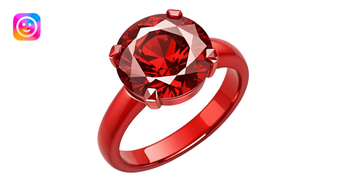 red ring marry red diamond emoji | AI Emoji Generator