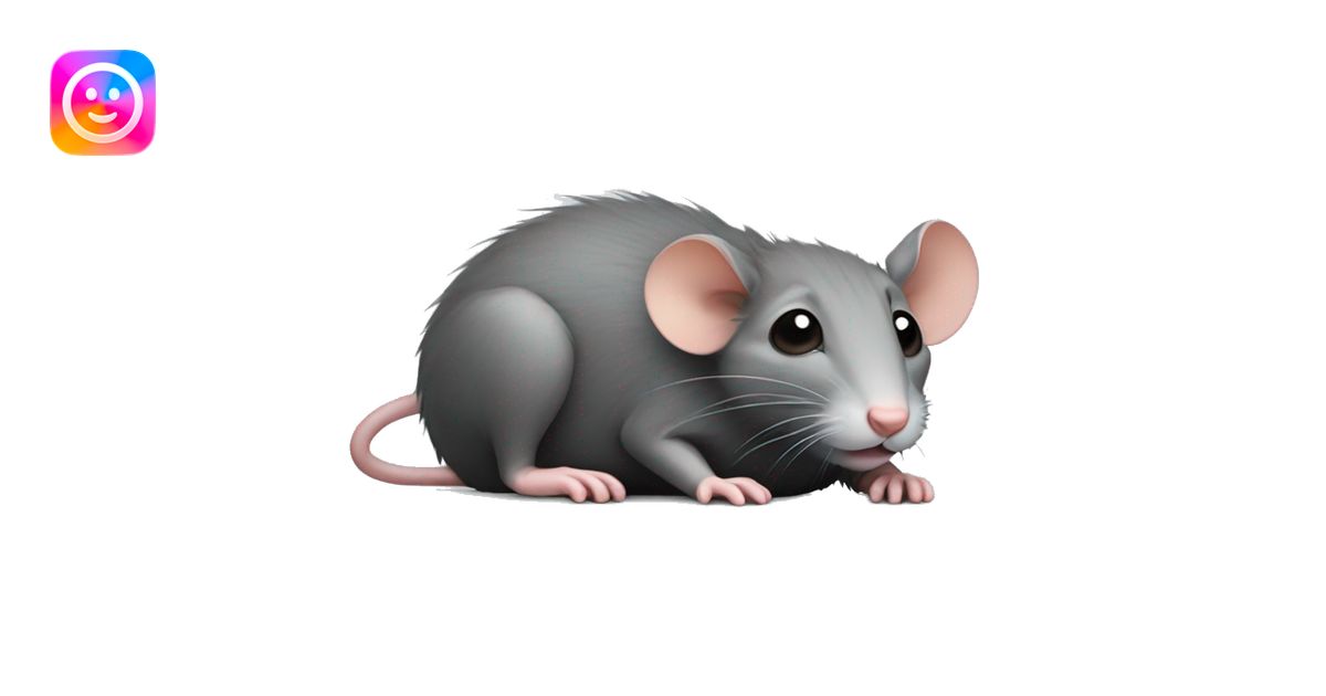 sad Rat lying belly up on its back emoji | AI Emoji Generator