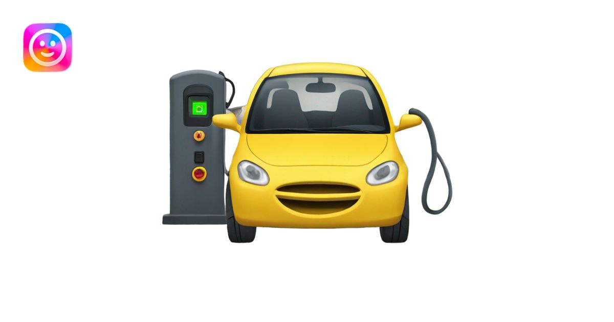 voiture électrique en charge emoji | AI Emoji Generator