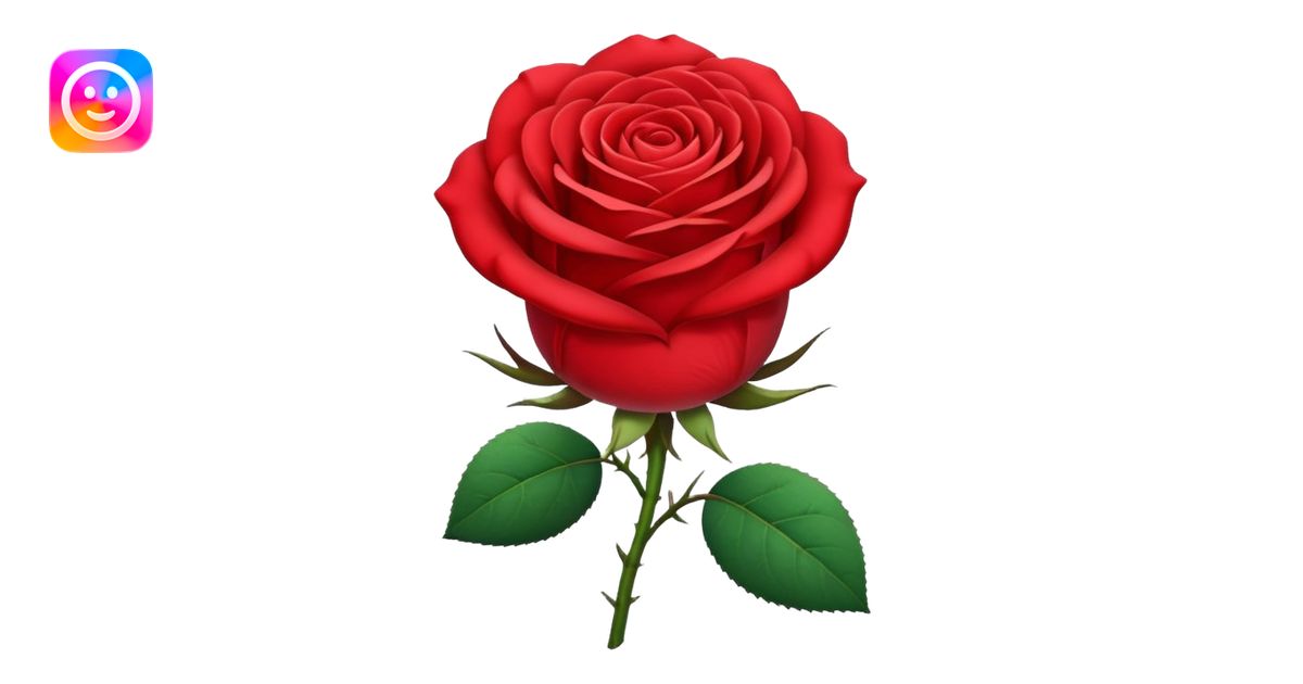 Cute rose emoji | AI Emoji Generator