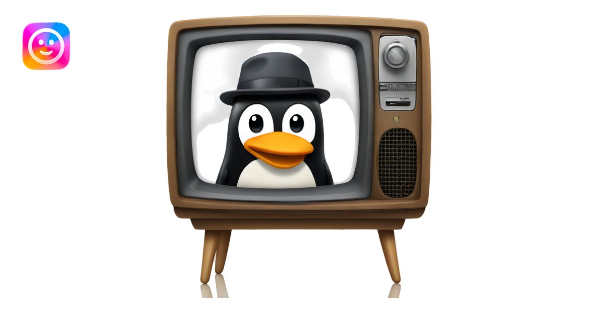 television with penguin on screen emoji | AI Emoji Generator