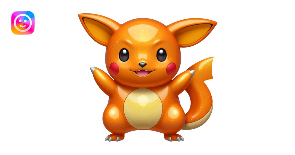glitter pokemo orange emoji | AI Emoji Generator