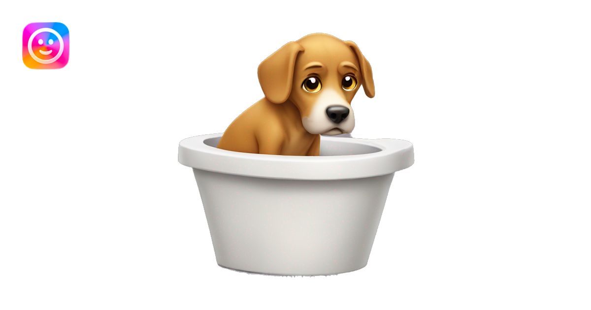 Dog peeing emoji | AI Emoji Generator