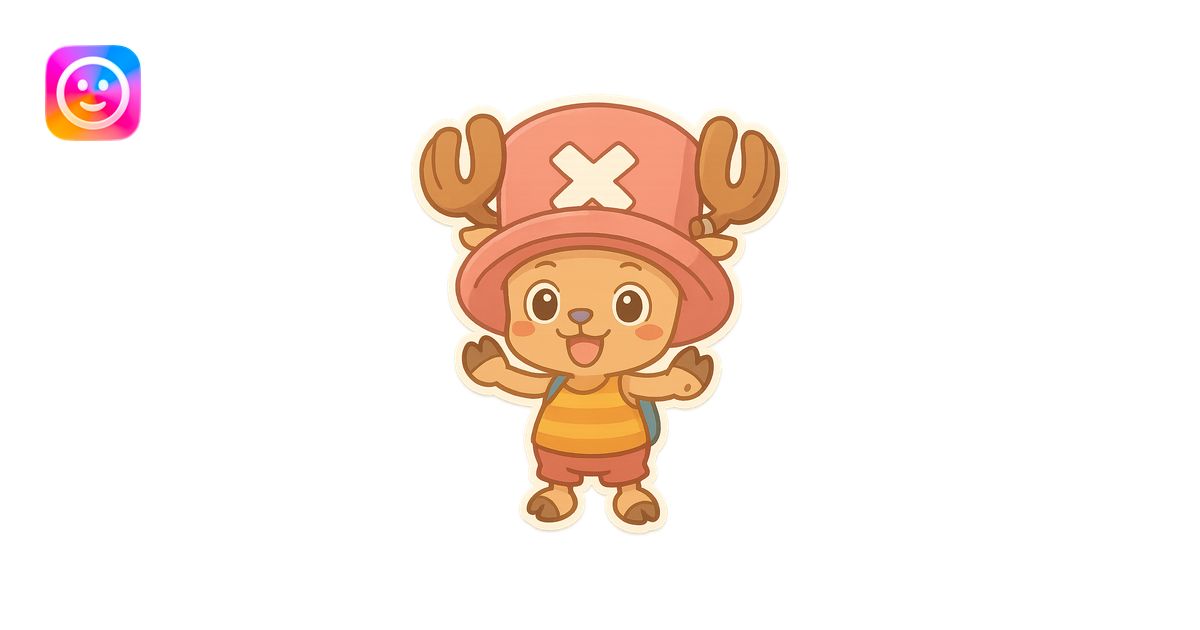 Chopper from One Piece, chibi cartoon style emoji | AI Emoji Generator