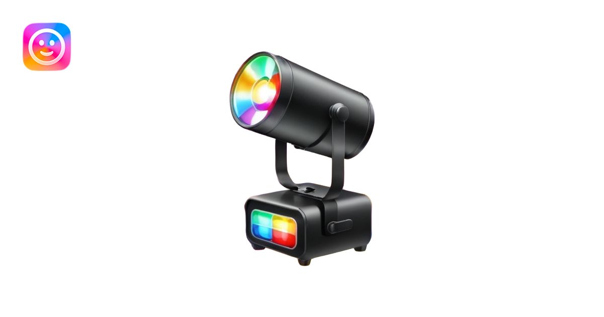 colorfull Stage light projectors emoji | AI Emoji Generator