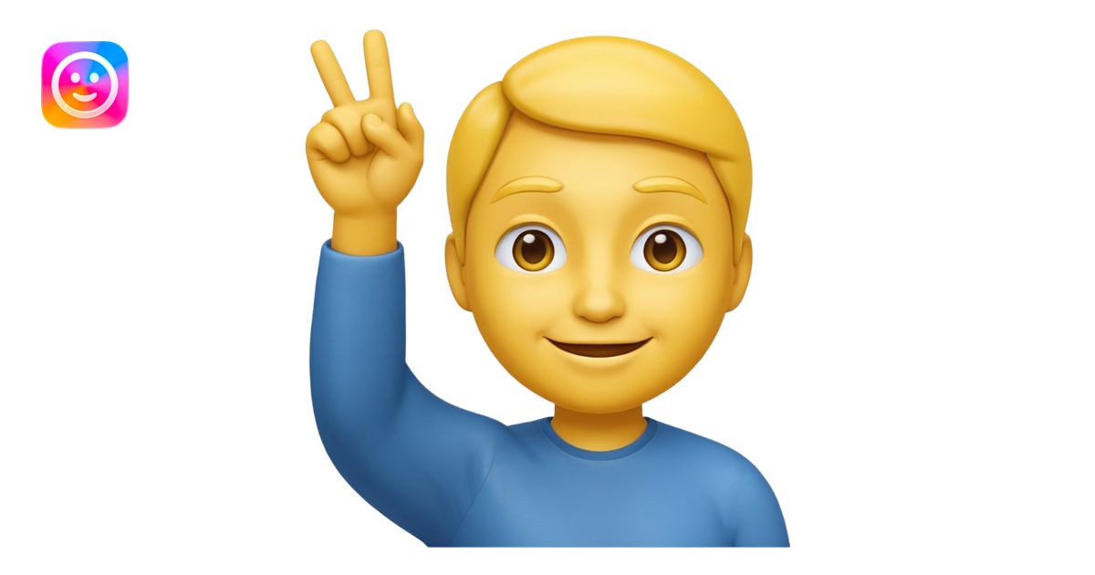 iOS-style 3D classic round yellow emoji face, confident smirk, half ...