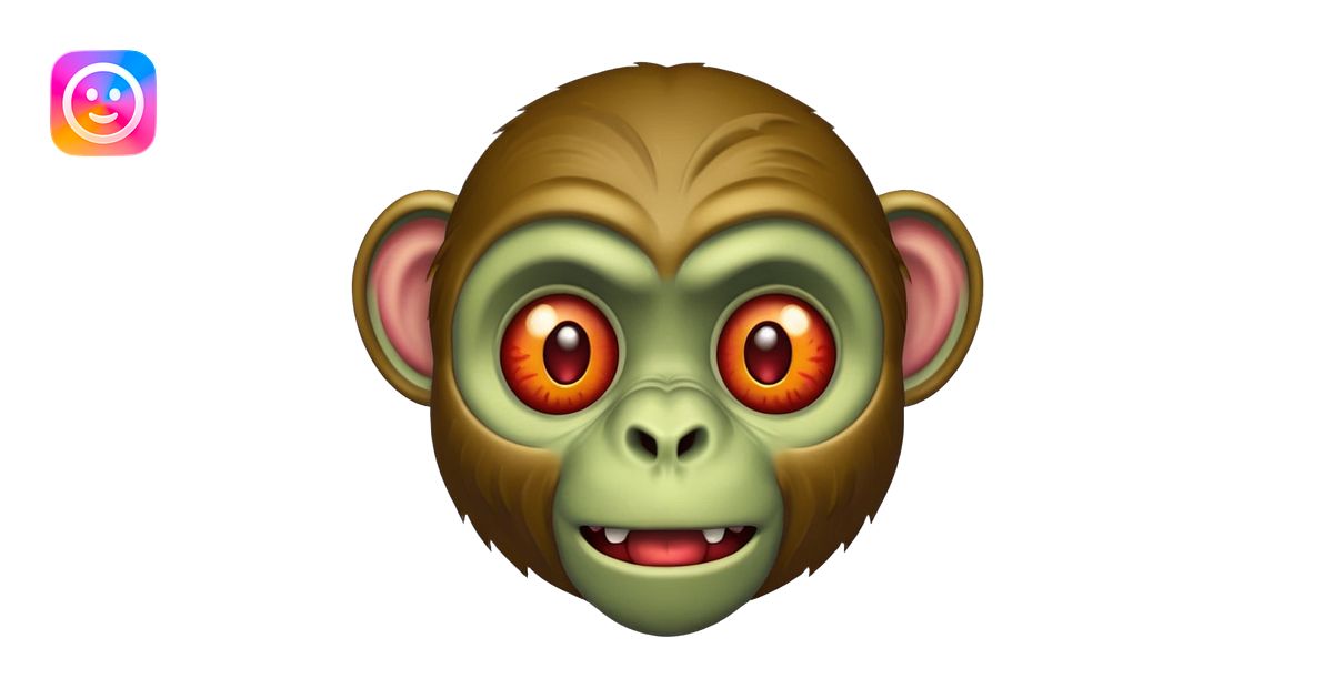 Zombie monkey face emoji | AI Emoji Generator