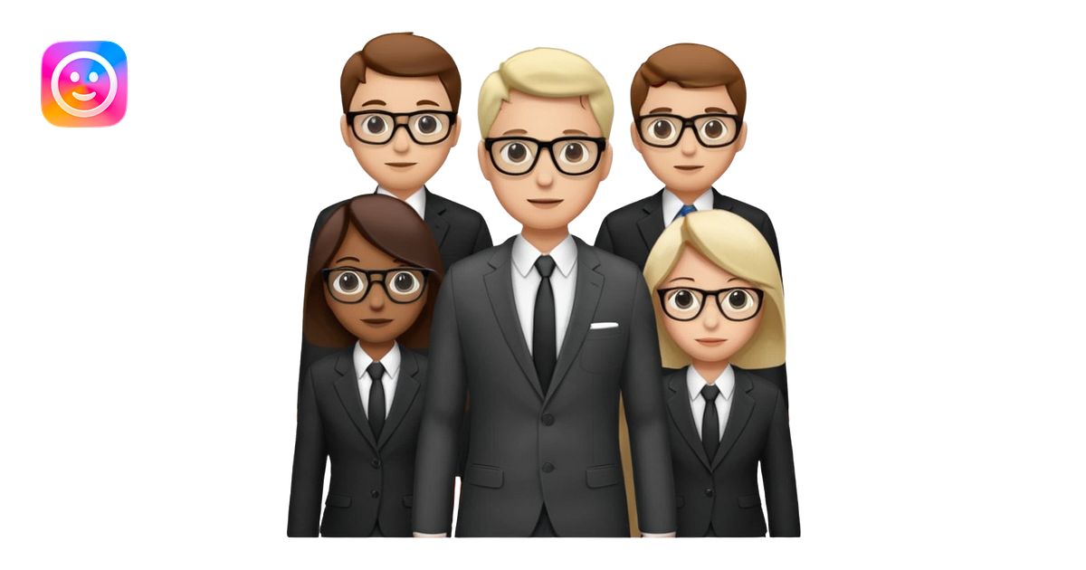 People in suits wearing glasses emoji | AI Emoji Generator
