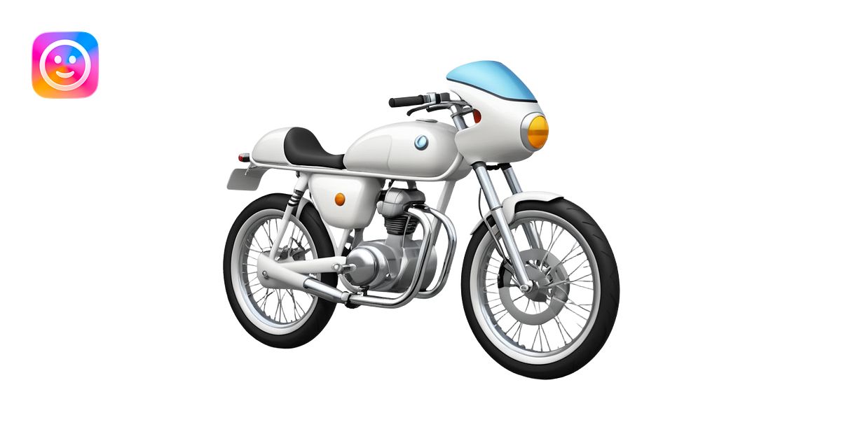 White naked bike emoji | AI Emoji Generator