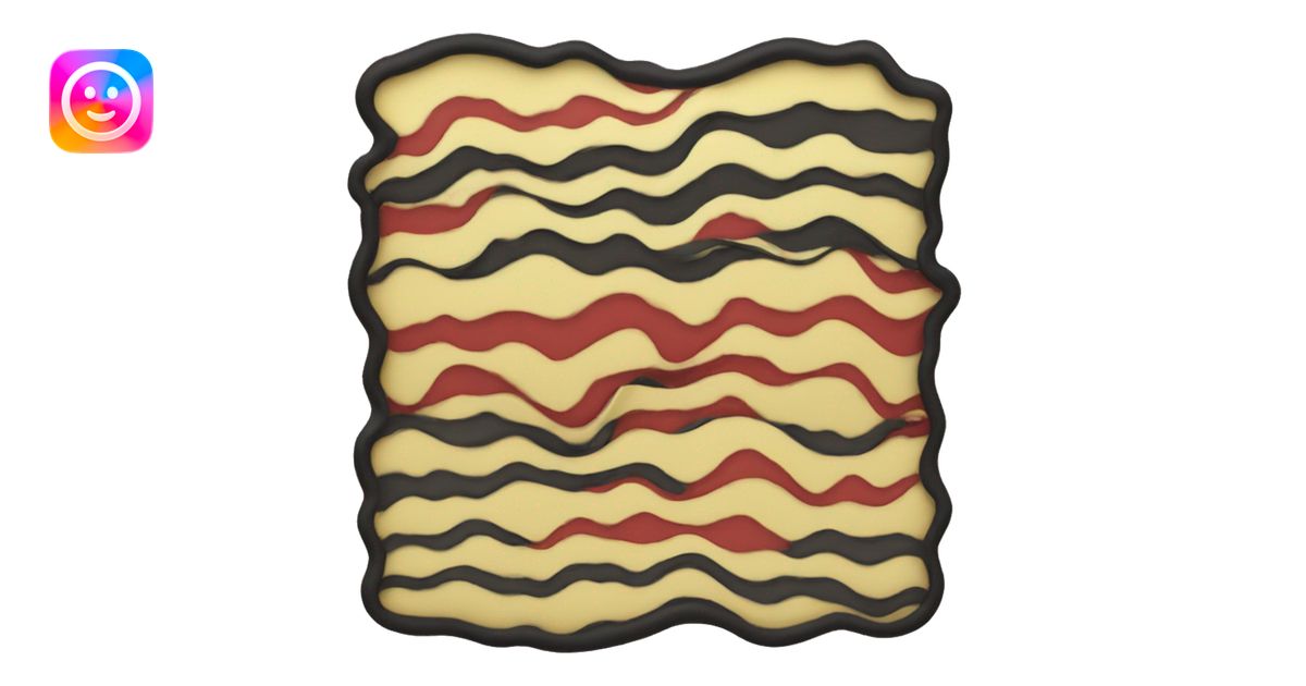 Wavy black and red rectangle with a yellow circle in the middle emoji ...