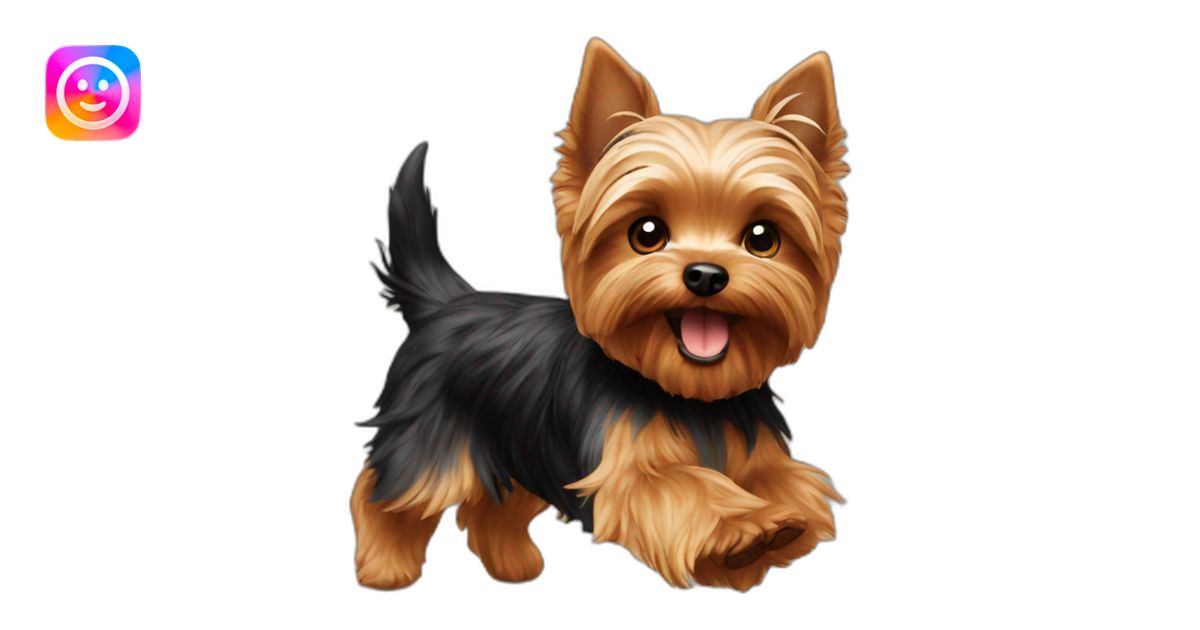 yorkie running emoji | AI Emoji Generator