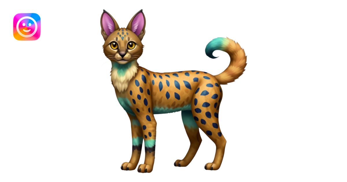 A Colorful iridescent exotic tropical tribal cute happy realistic ...