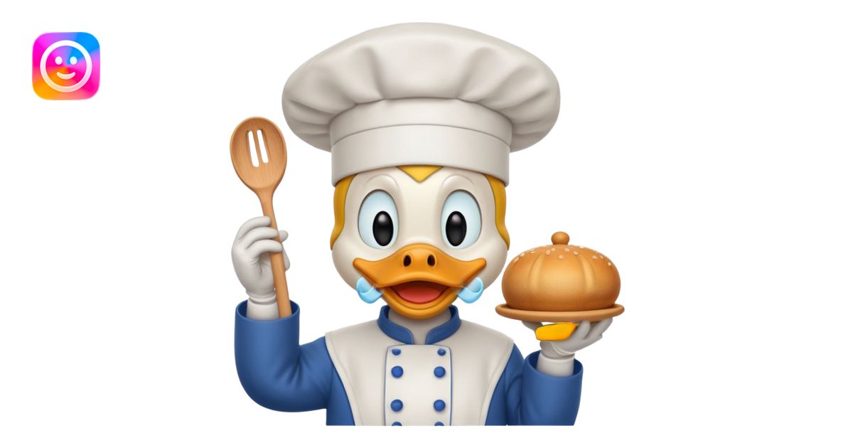 donald duck in chef hat emoji | AI Emoji Generator