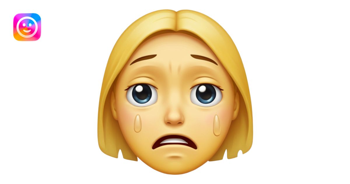 crying face emoji, expressive and clear emoji | AI Emoji Generator