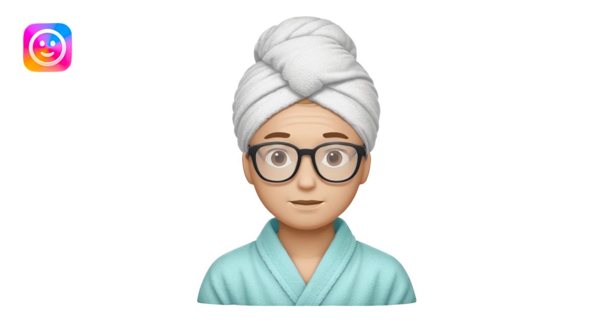 spa nerd: This emoji: 🤓 but with a spa towel on head emoji | AI Emoji ...