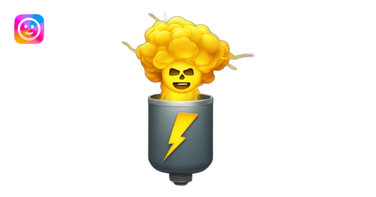 radioactive lightning emoji | AI Emoji Generator