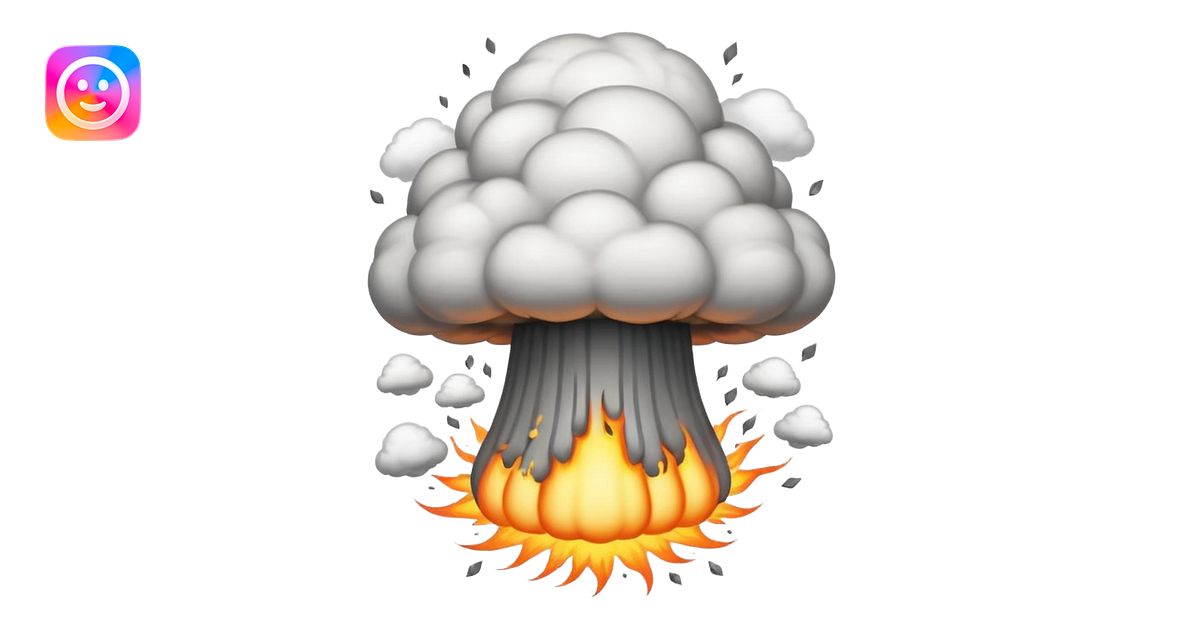 Mushroom cloud of nuke emoji | AI Emoji Generator