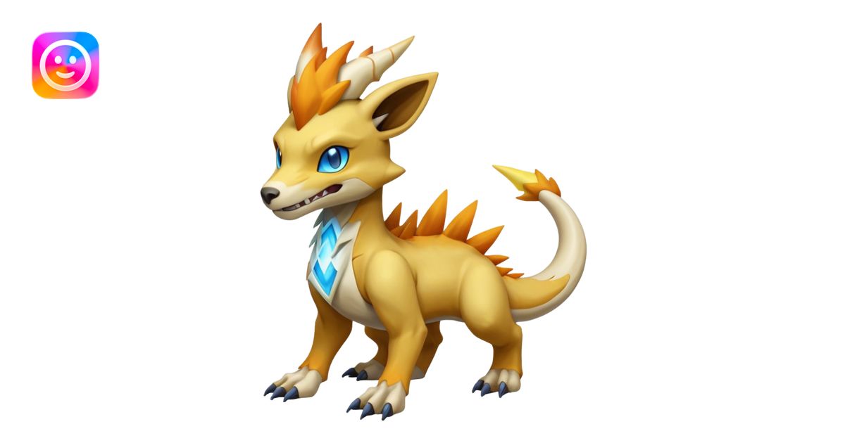 Manectric-Electrike-Lucio-Cubone-Marowak-Draco-Fakémon-hybrid-creature (full body), 4 legs emoji ...