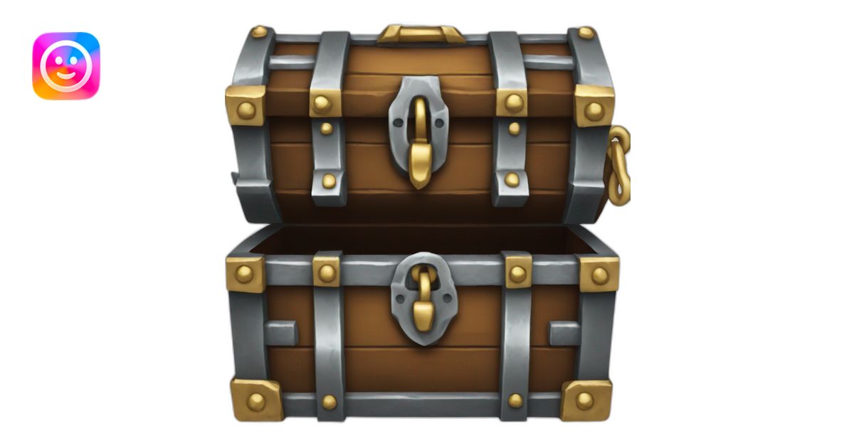 common iron treasure chest emoji | AI Emoji Generator