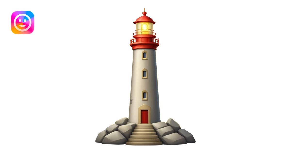 A lighthouse-style tower with a glowing beacon. emoji | AI Emoji Generator