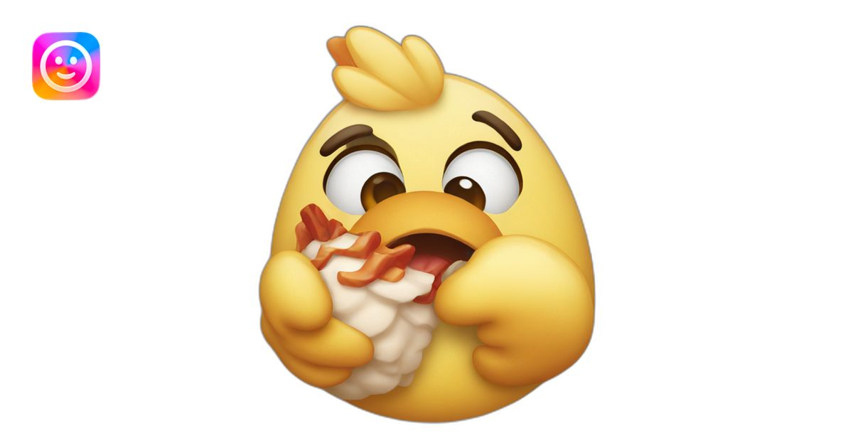 Choking on chicken emoji | AI Emoji Generator