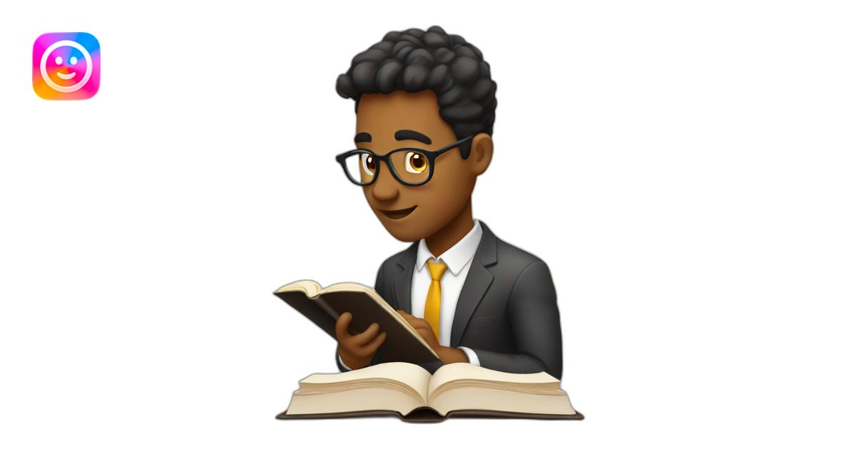 entrepreneur reading a book emoji | AI Emoji Generator